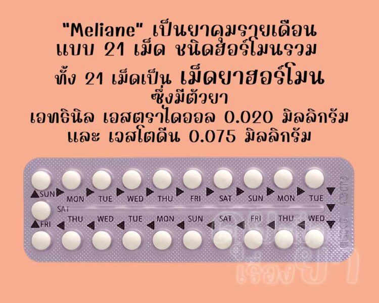 ยาคุม “เมลลิแอน” (Meliane) – คุยเฟื่องเรื่องยา